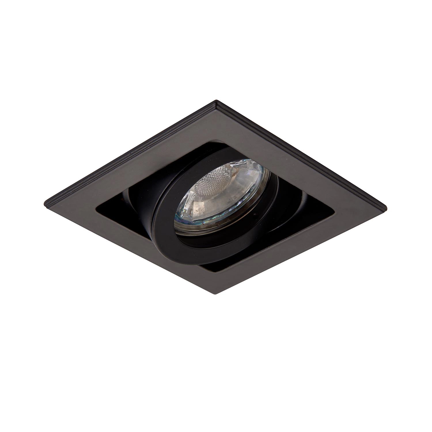 Xeno GU10 Recessed Downlight - 50W Single Lamp - Matt Black - IP20 ...