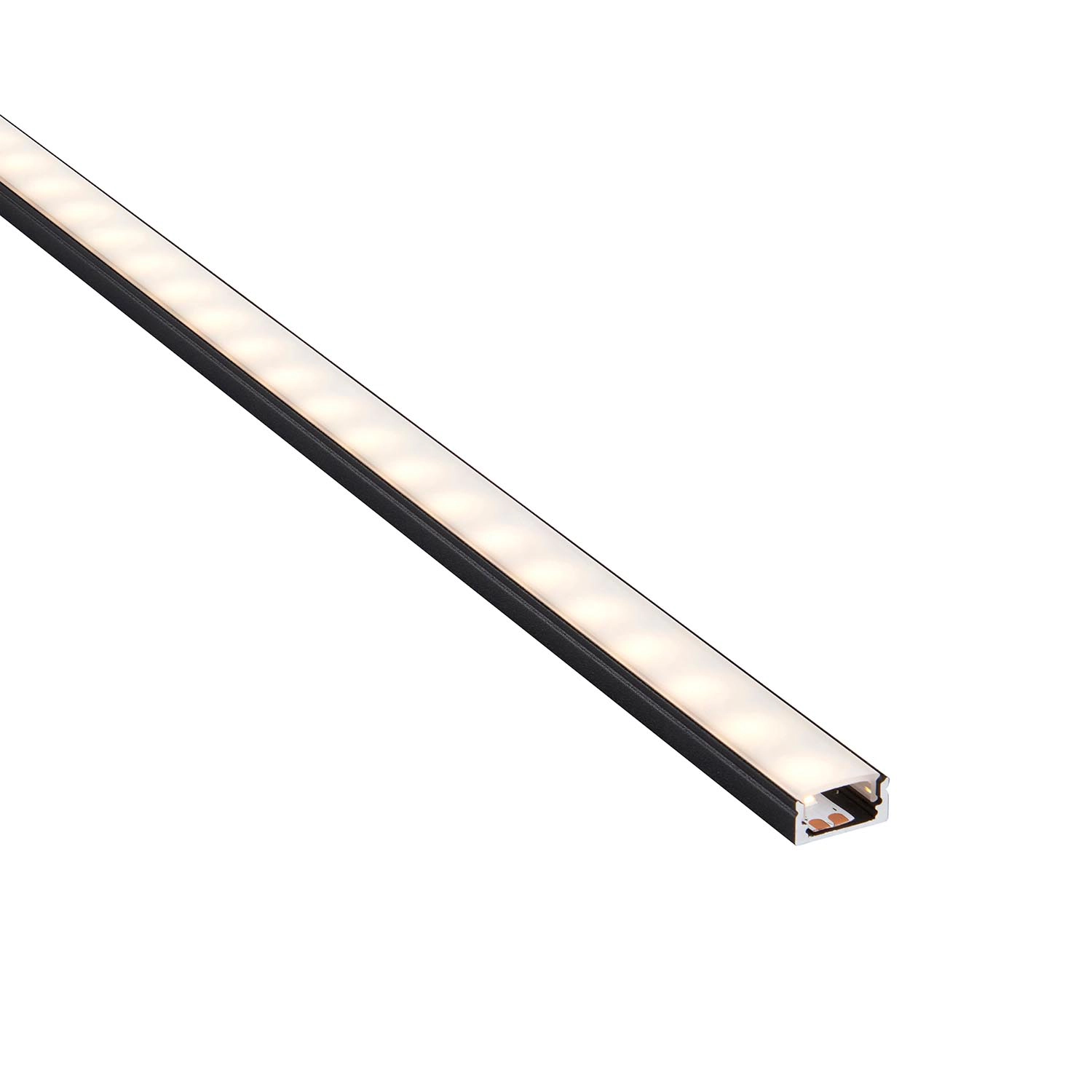 Extrusion LED Striplight - Matt Black - Opal PC Diffuser - IP20 ...