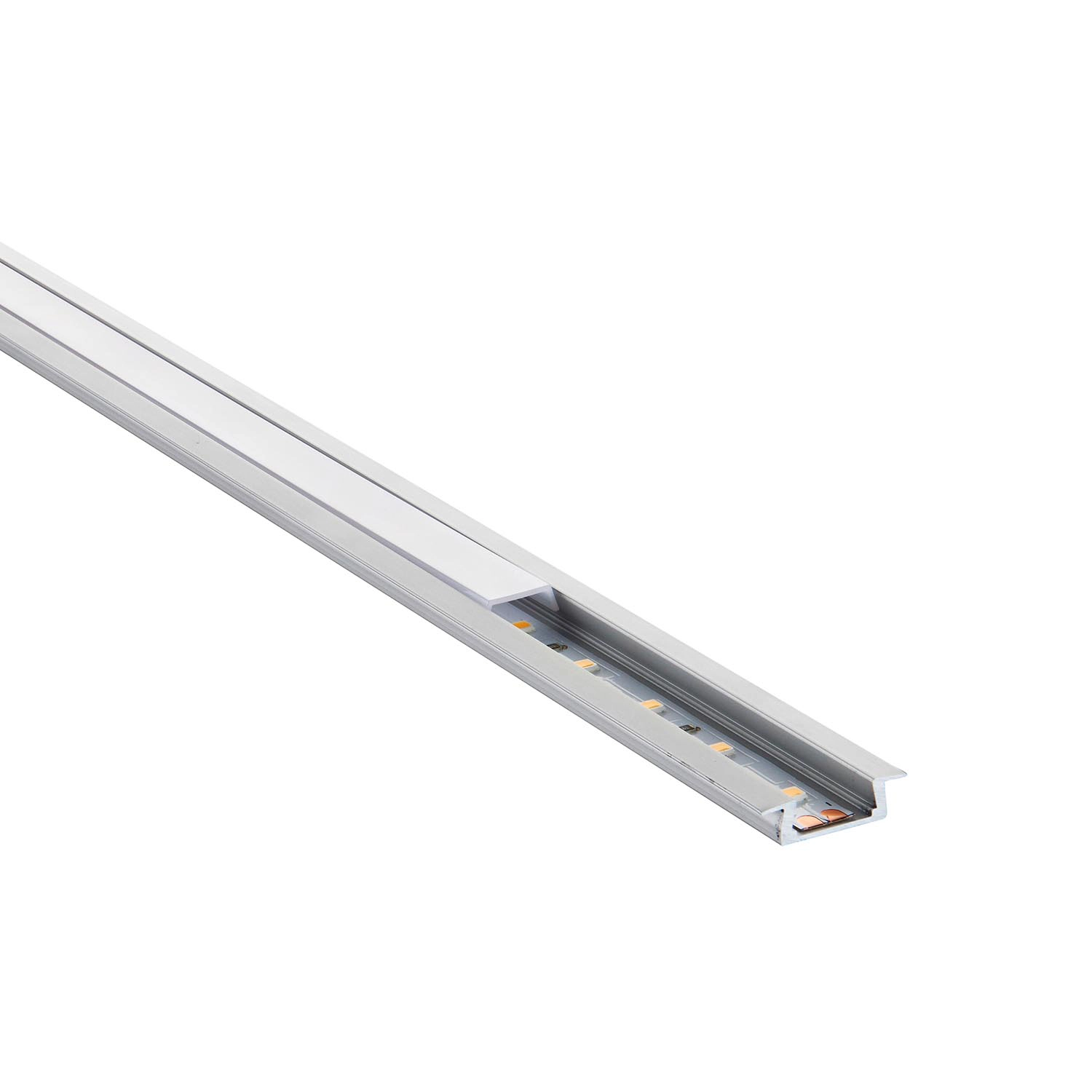 Extrusion LED Striplight - Silver - Opal PC Diffuser - IP20| National ...