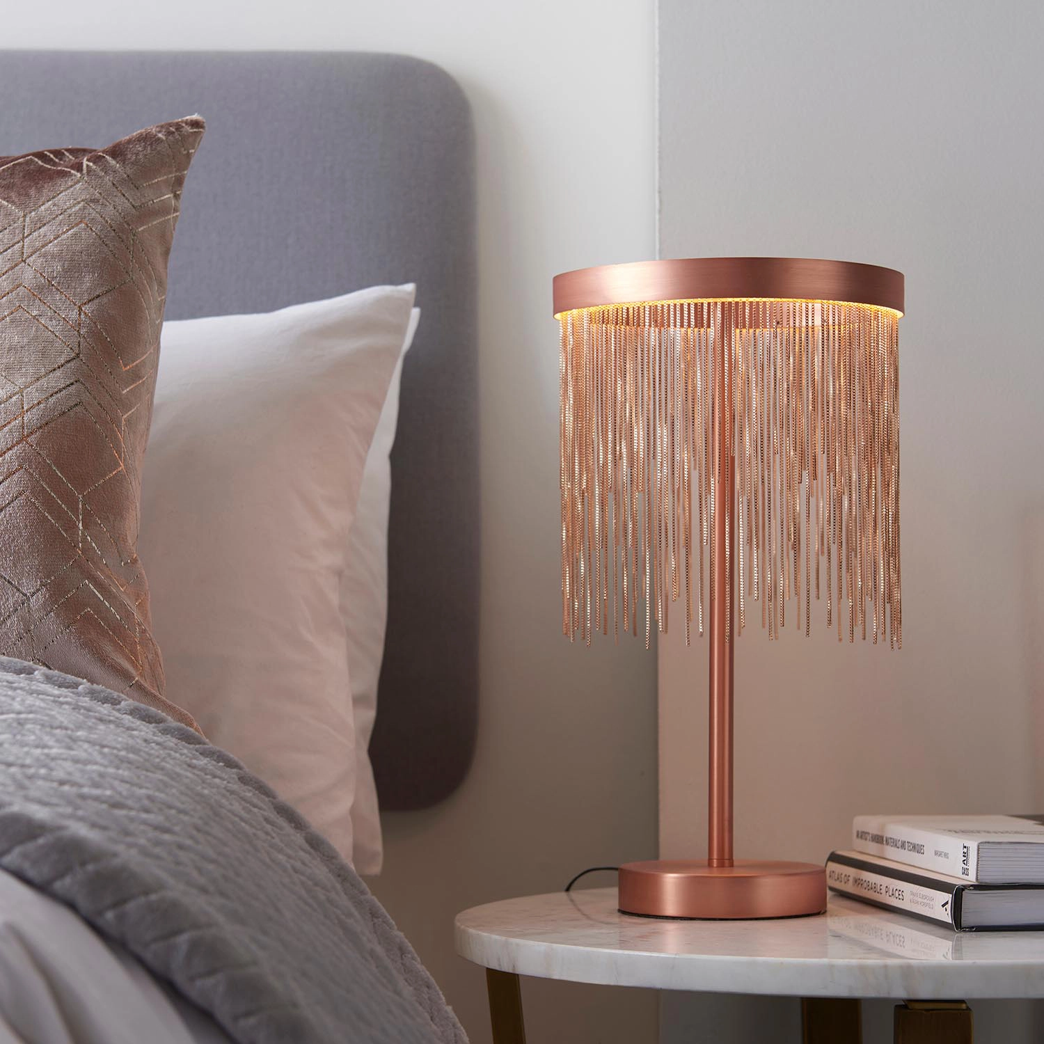 Fringe Lighting Collection - Rose Gold - Table Lamp| National Lighting ...