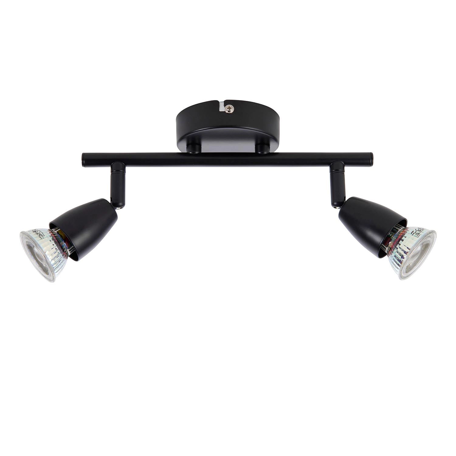 Amalfi GU10 2 light spotlight bar - dimmable - adjustable - matt black ...