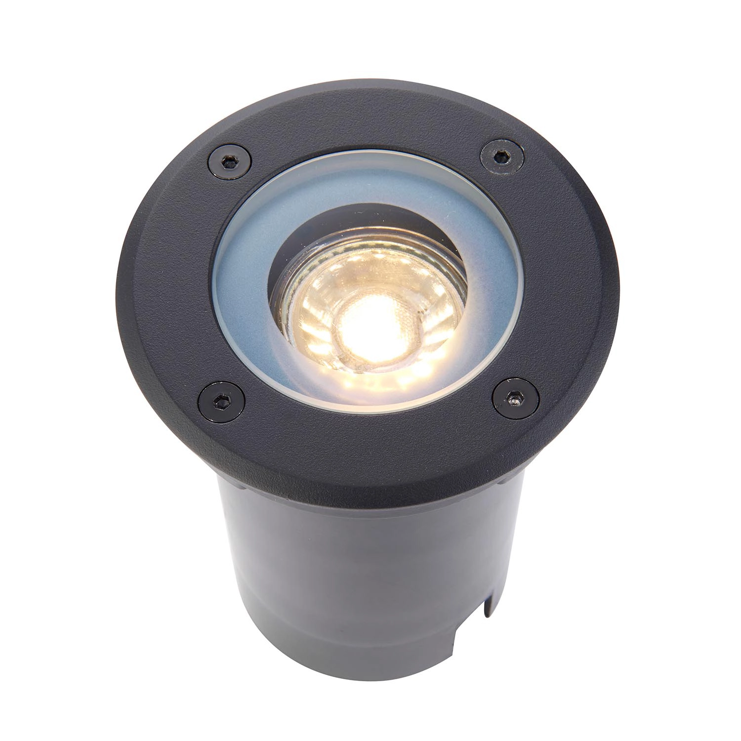Pillar GU10 round - walk over ground light in stainless steel - IP65 ...