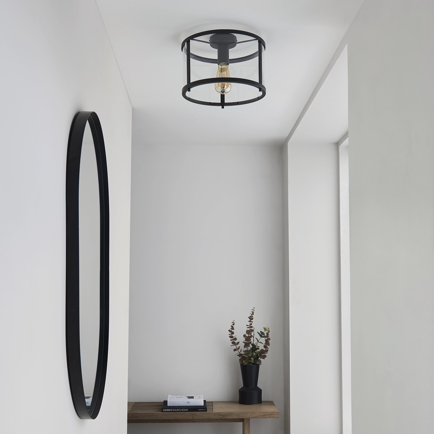 BARREL | Flush Light | IP20 | Dimmable | Matt Black | National Lighting ...