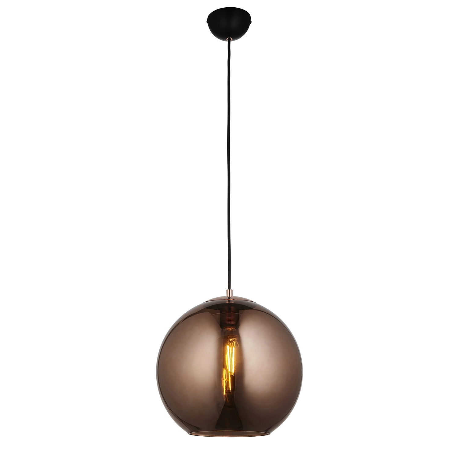 BOULA | Pendant Light | Copper Mirrored Glass & Matt Black| National ...