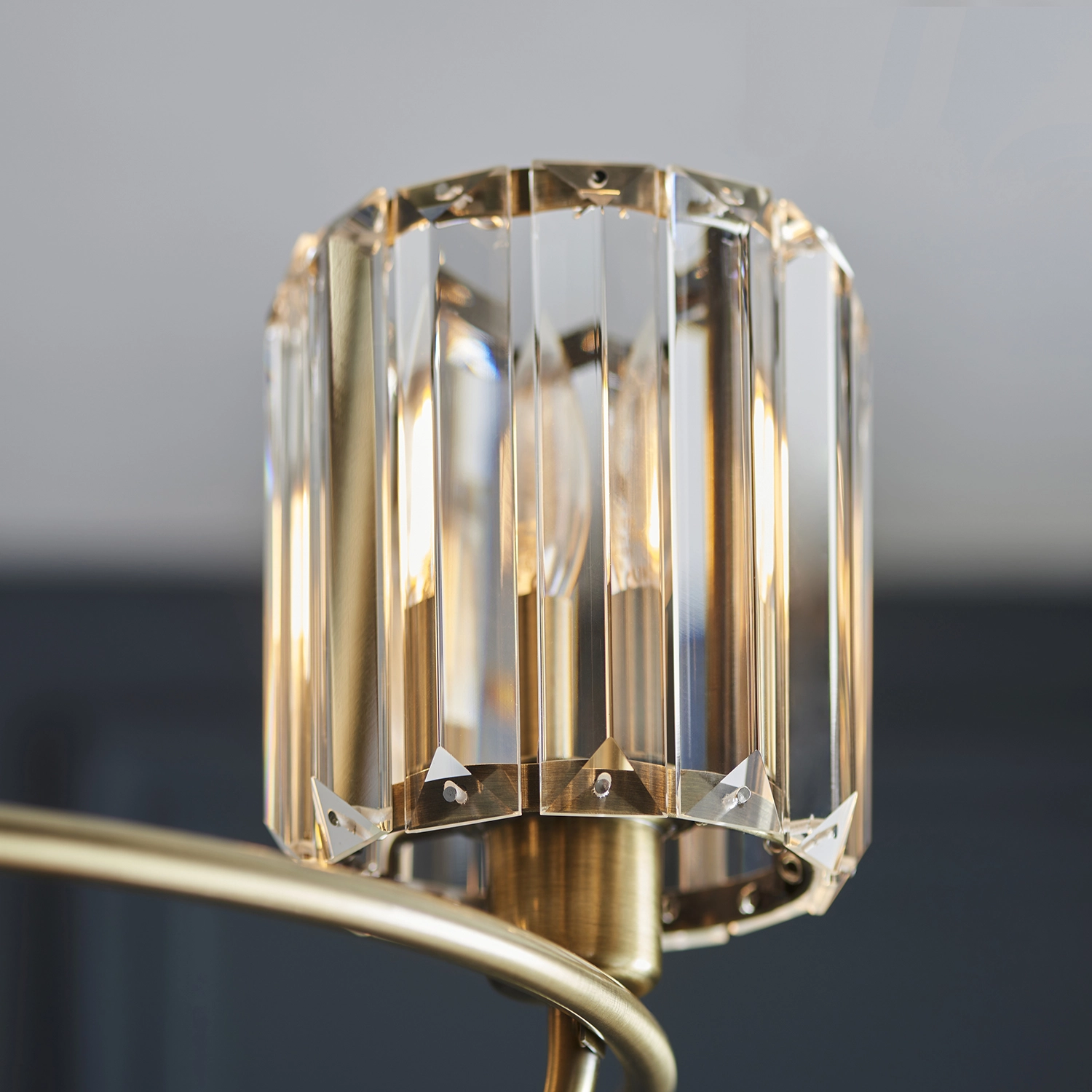 BEATRICE | 3-Light Semi Flush | Antique Brass| National Lighting ...