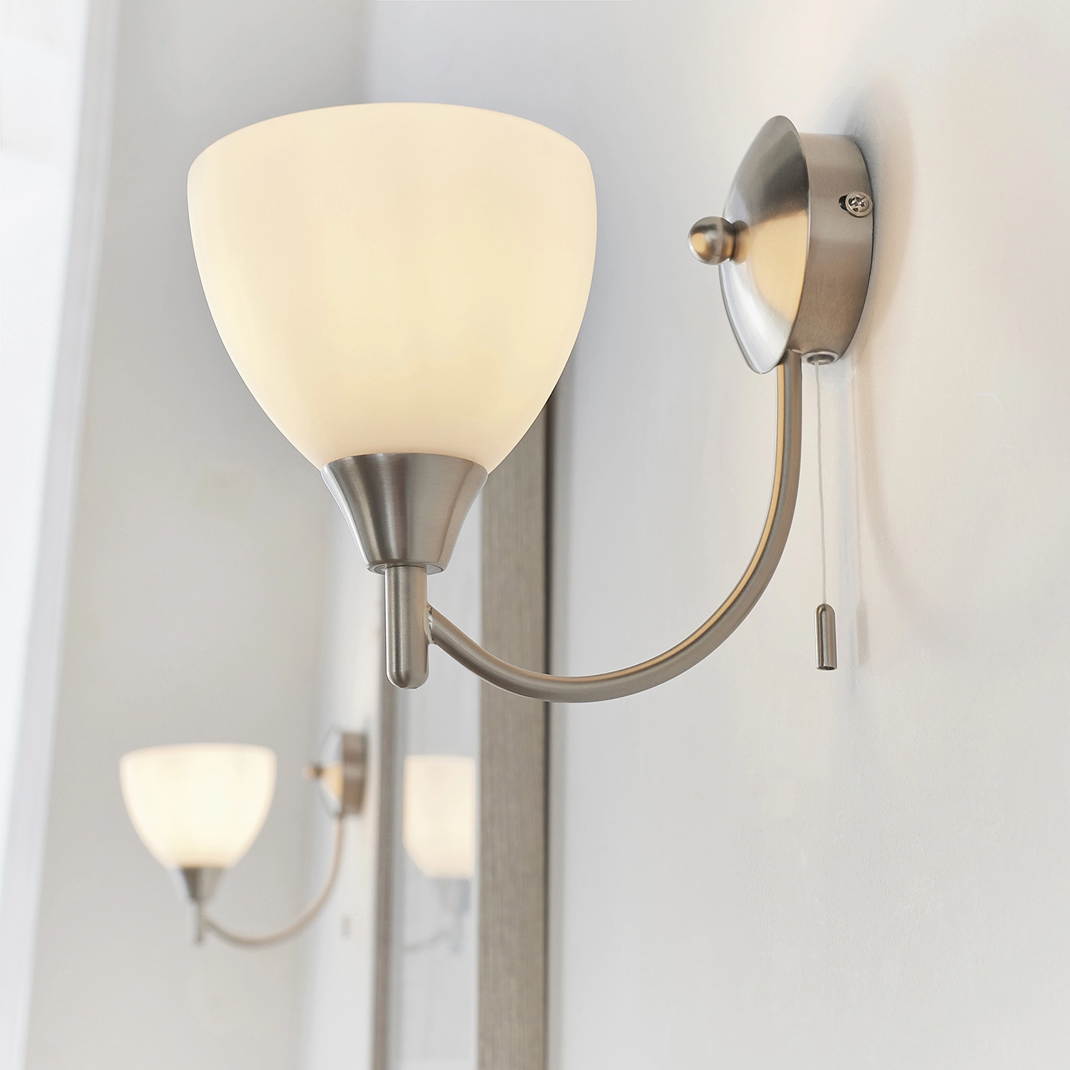 ANDY - Indoor Single Wall Light in Satin Chrome| National Lighting ...