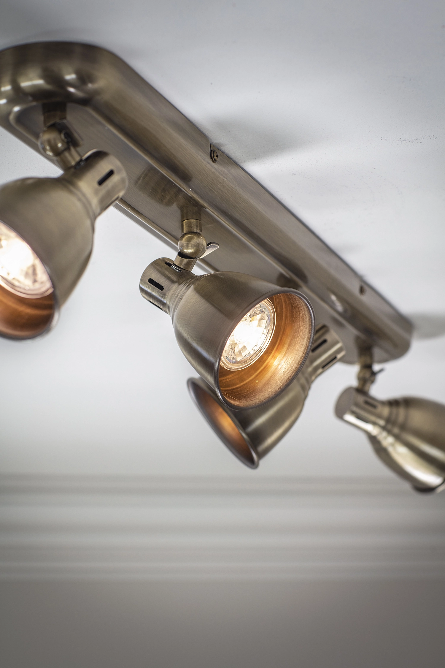 WESTON | 4 Light GU10 Spotlight Bar | Antique Brass | National Lighting ...