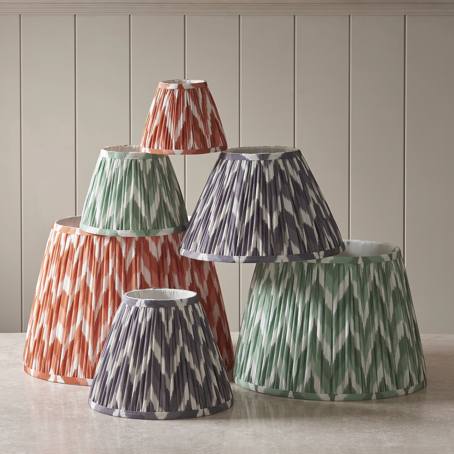 National Lighting | CHEVRON | 20cm Shade - Apricot Orange | National ...