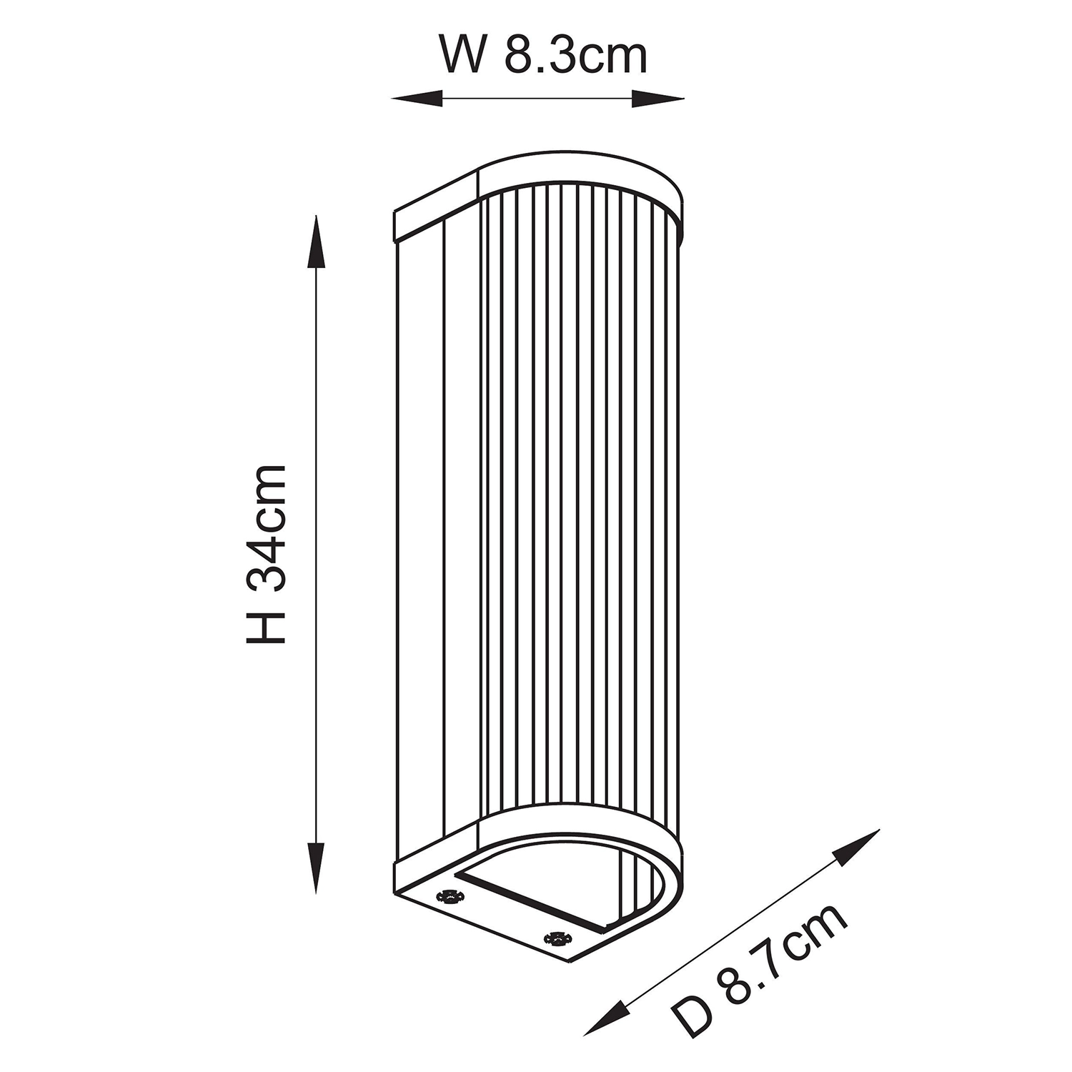 RILEY 2-Light Wall Light - Antique Brass & Ribbed Glass | National ...