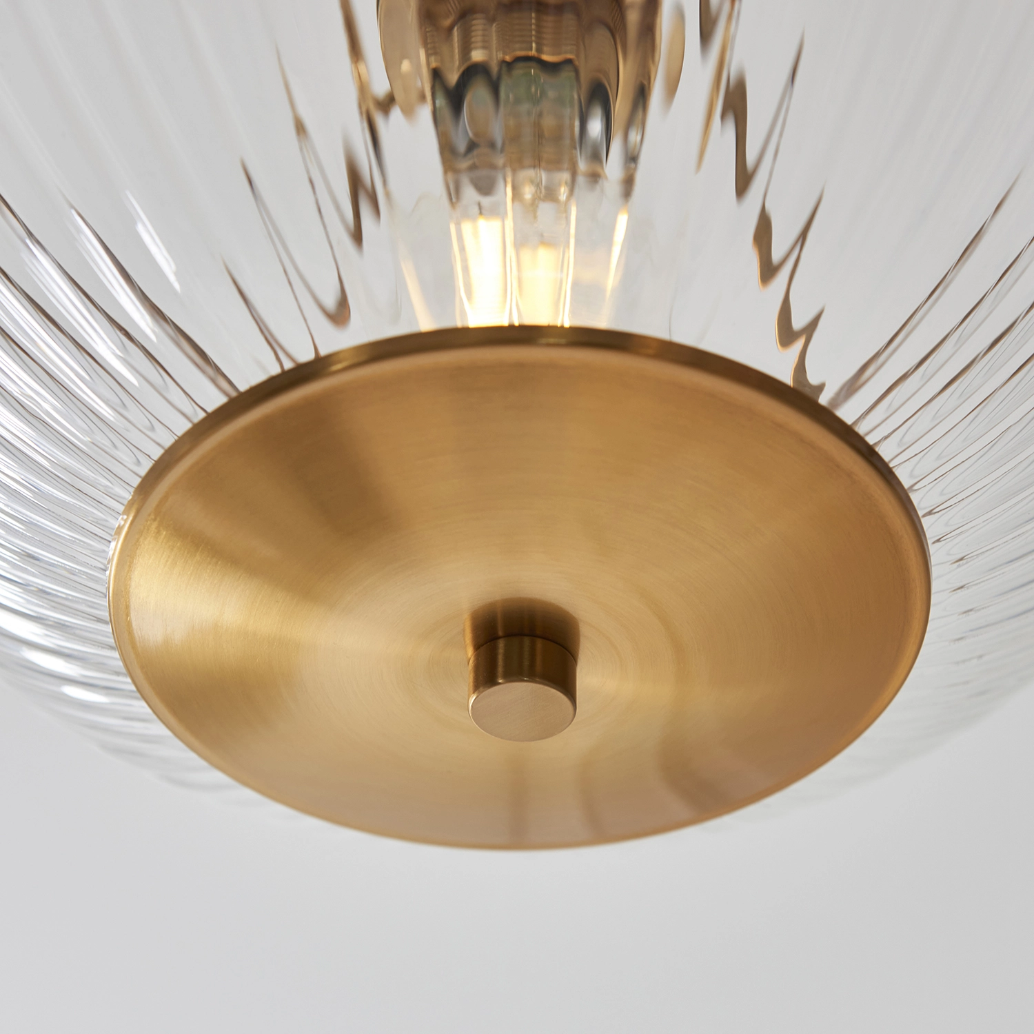 EVERSLEY Uplighter Flush Light - Vintage Brass | National Lighting ...