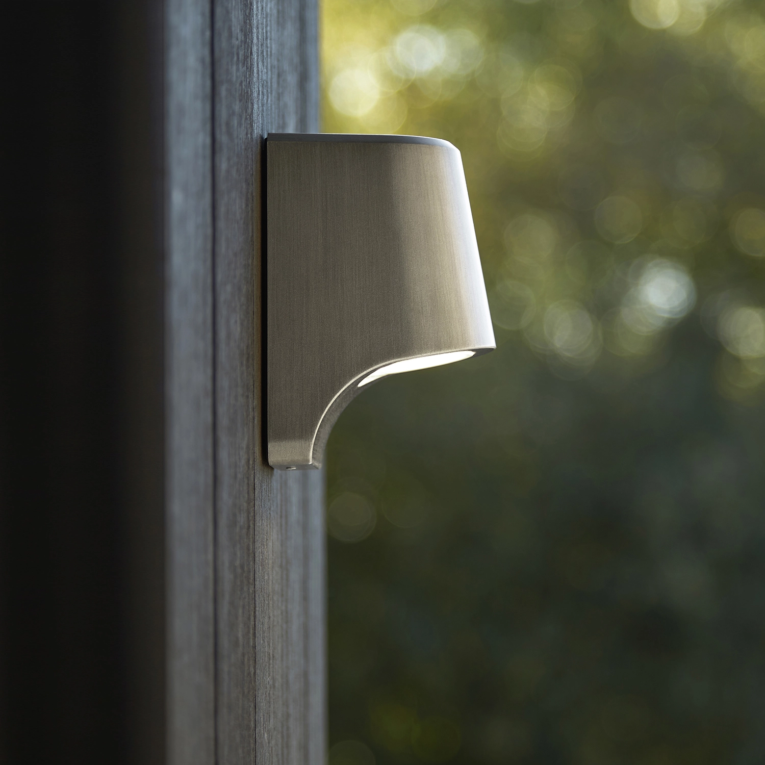 RAY Outdoor Wall Light - Brushed Silver & Frosted Glass | National ...