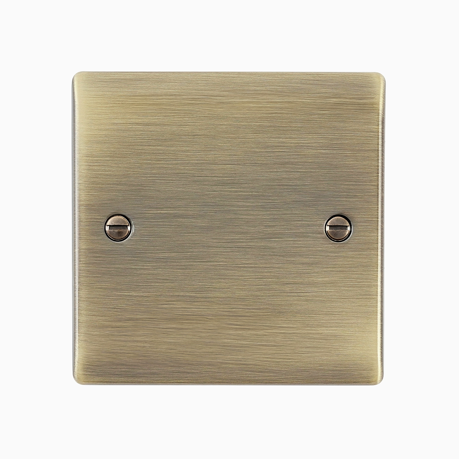 Raised Screwed 1G Blanking Plate - Antique Brass | National Lighting ...