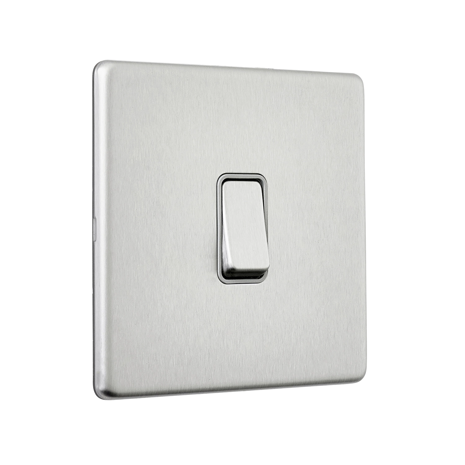 10AX 1G Intermediate Switch - Brushed Steel, Grey Insert | National ...