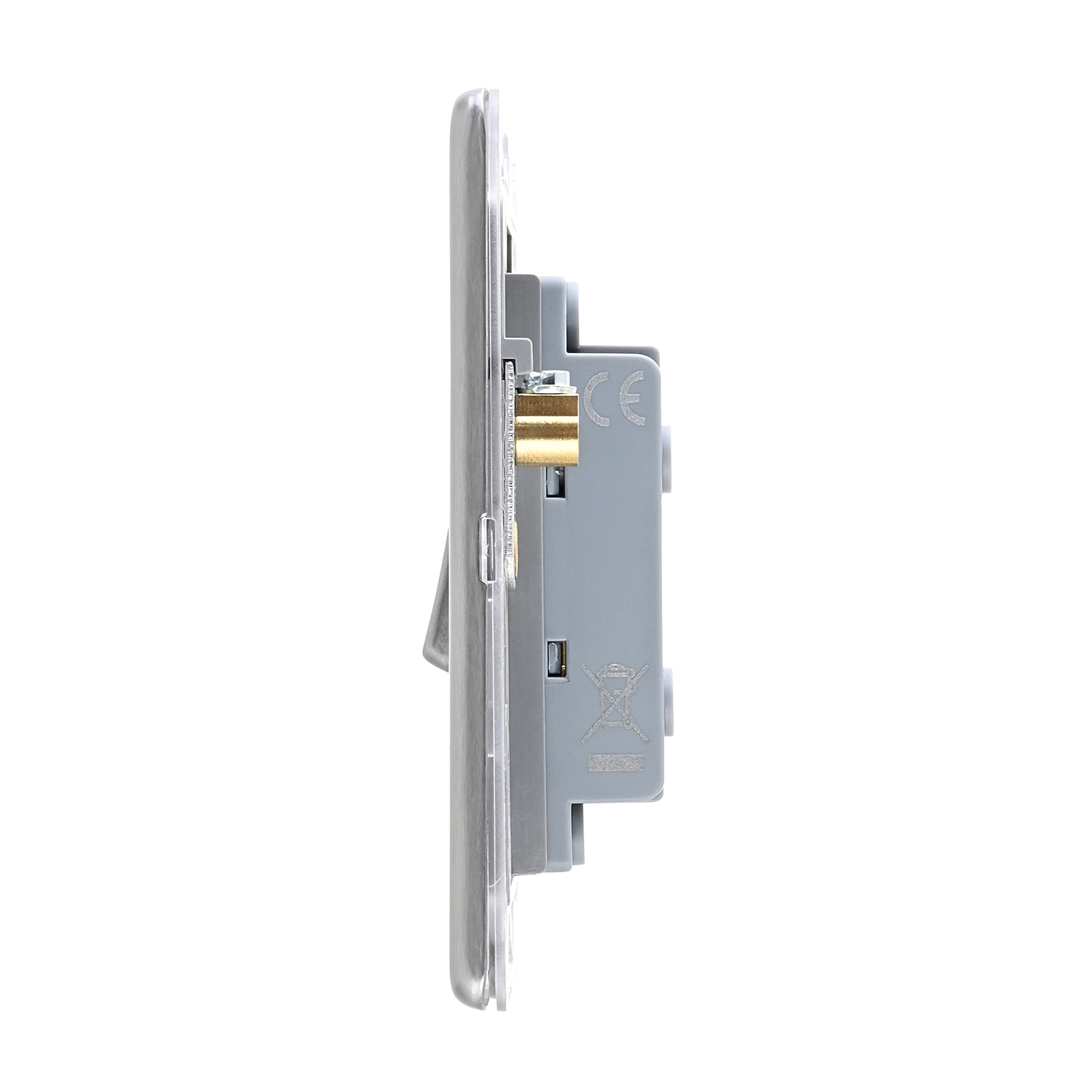 10AX 1G Intermediate Switch - Brushed Steel, Grey Insert | National ...
