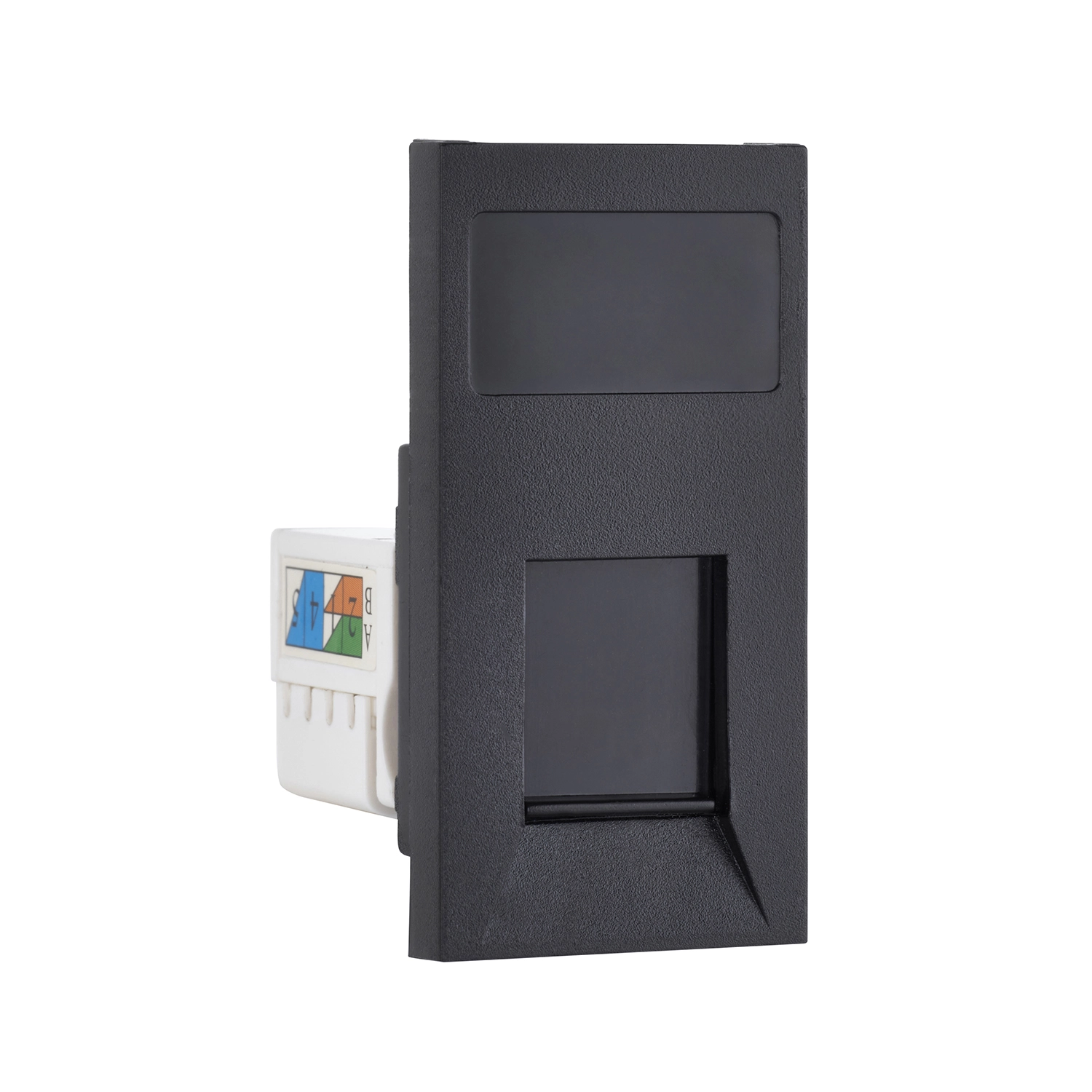 Euro Module RJ45 CAT5e Module - Matt Black | National Lighting® Online Shop