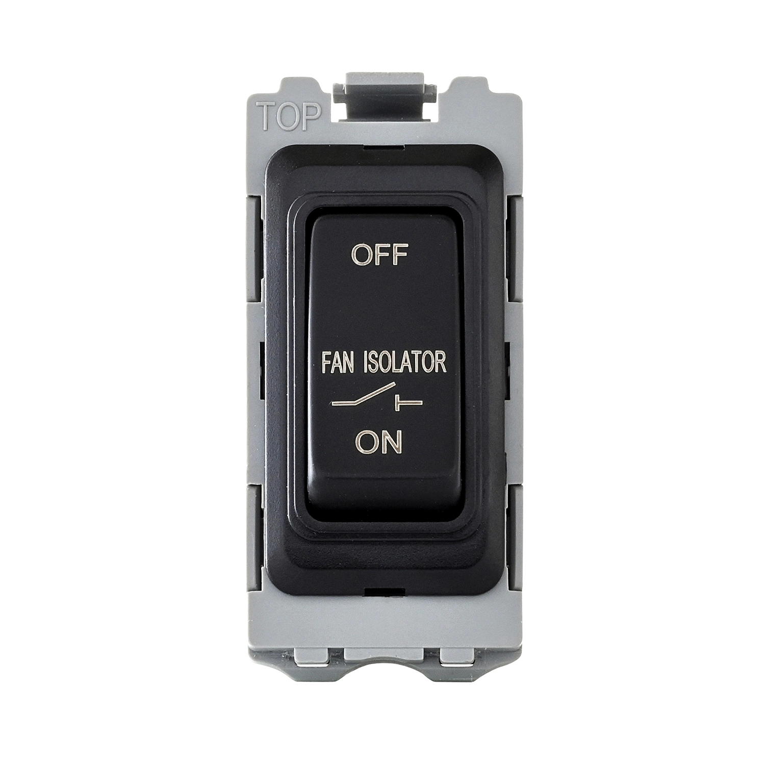 Grid 10A Fan Isolator Grid Module - Matt Black | National Lighting ...