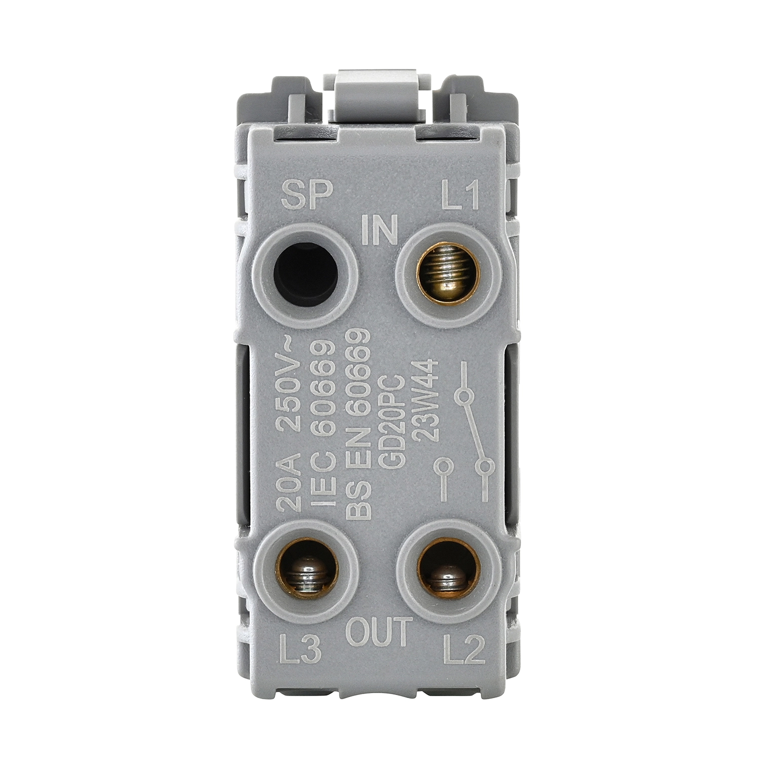 Grid 20A SP 2-Way Switch Module - Polished Chrome | National Lighting ...