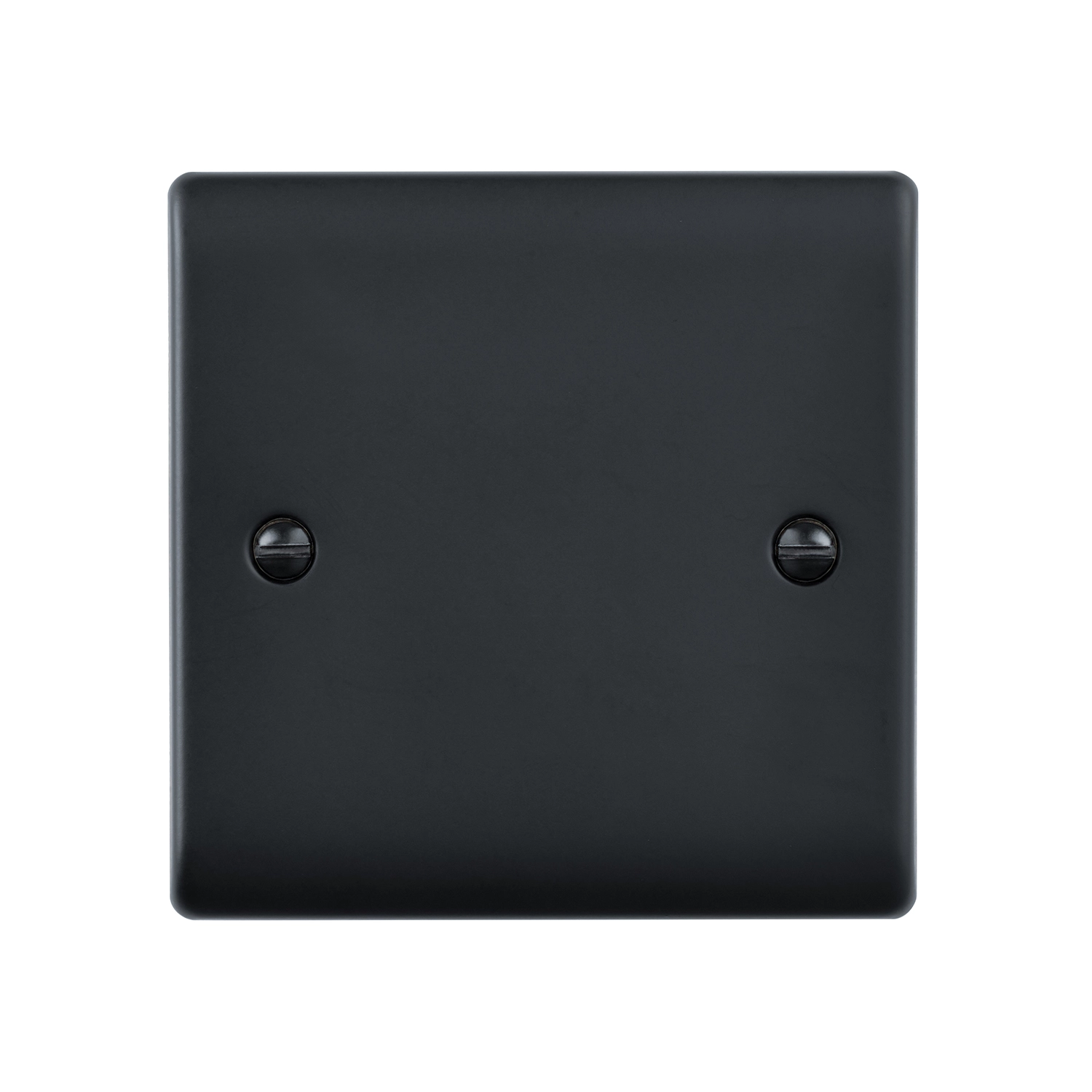 Raised Screwed 1G Blanking Plate - Matt Black | National Lighting ...