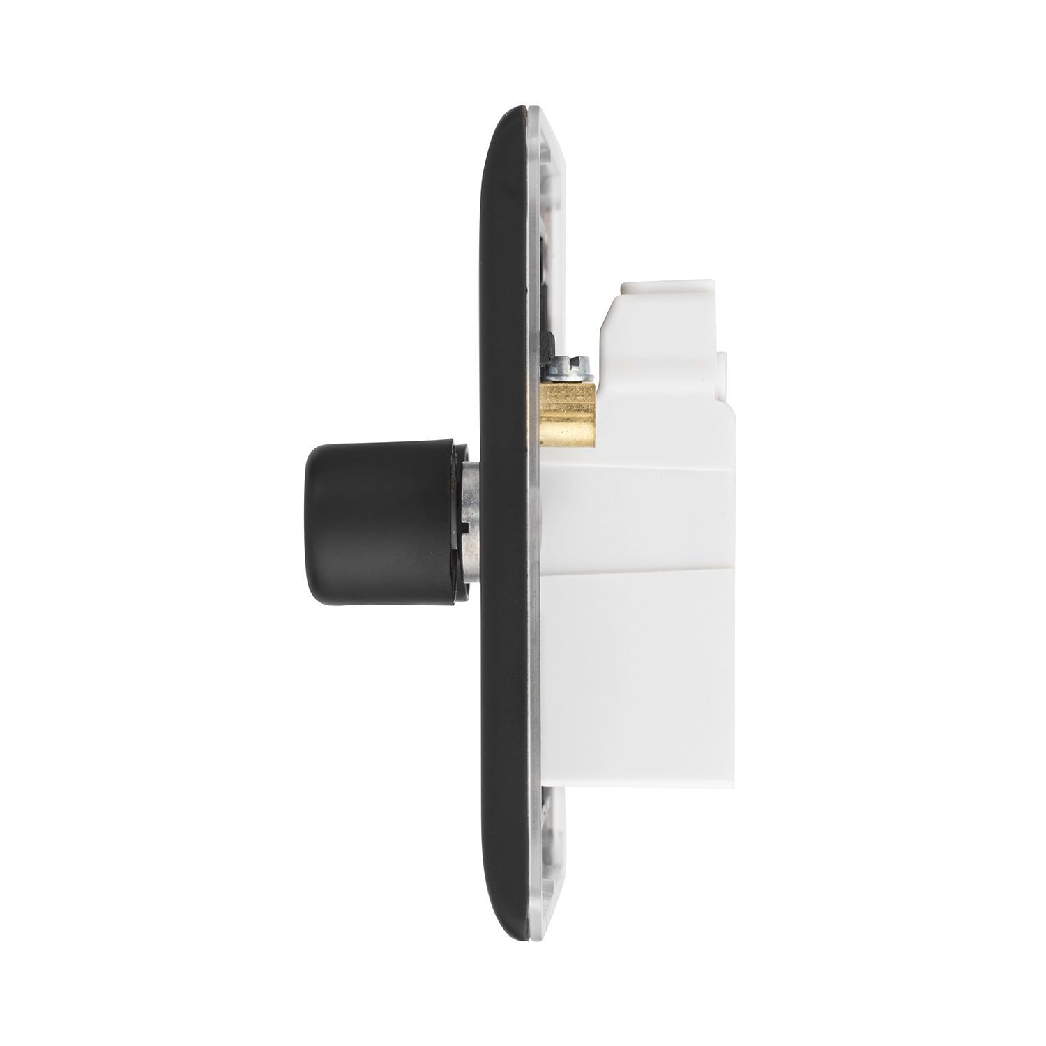 Raised Screwed 2G LED Dimmer 5-100W - Matt Black | National Lighting ...