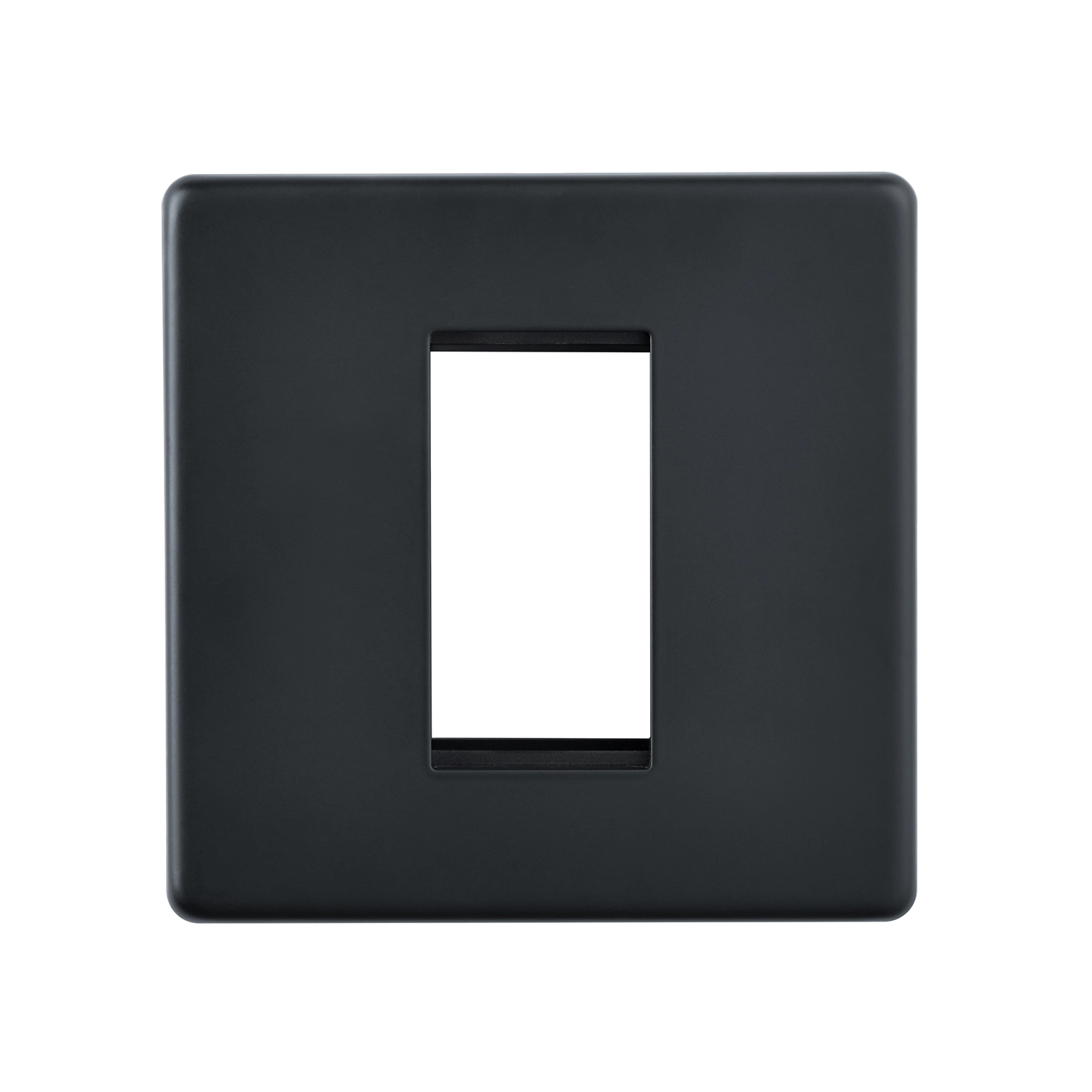 Screwless 1G Modular Faceplate (1 Module) - Matt Black | National ...