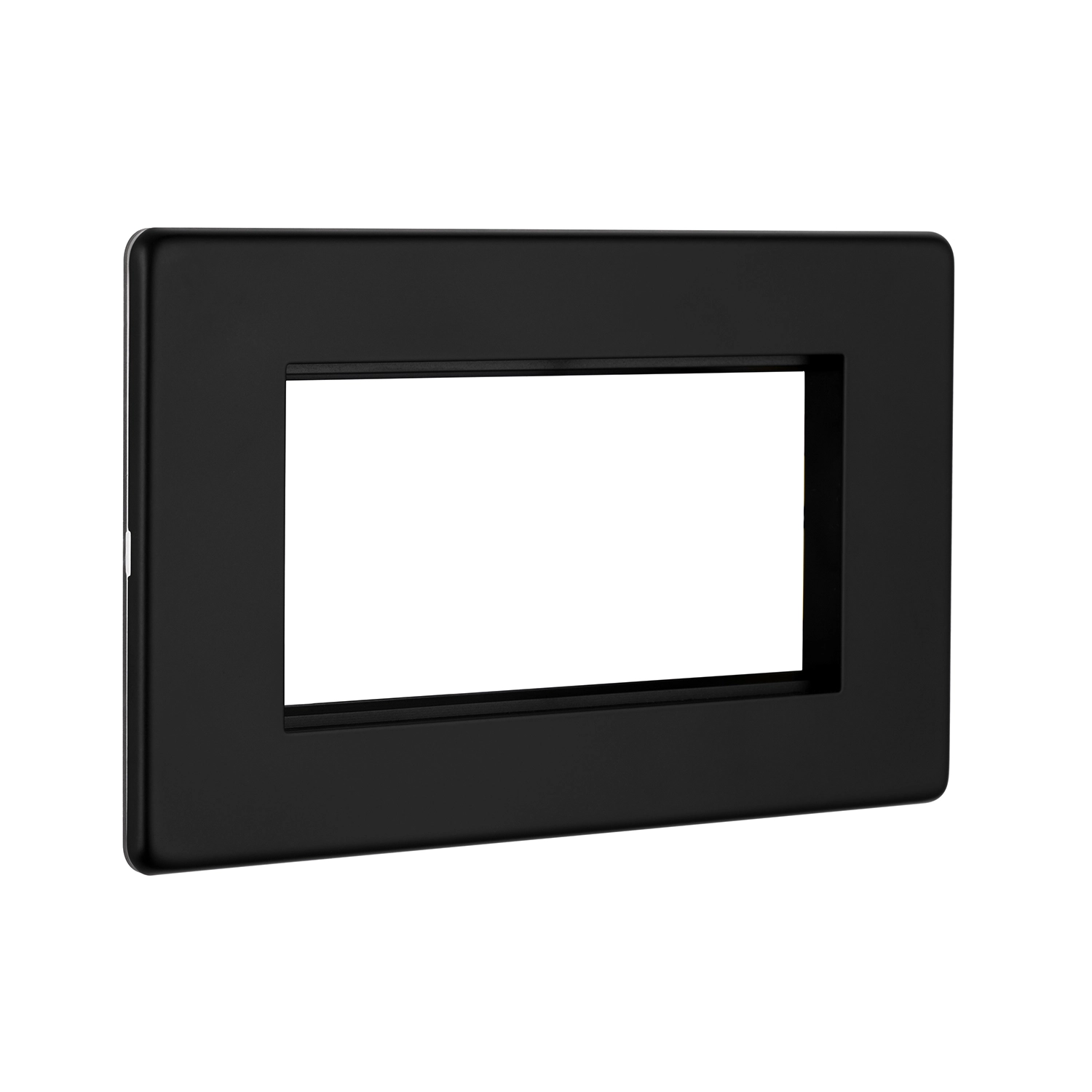 Screwless 4G Modular Faceplate - Matt Black | National Lighting® Online ...